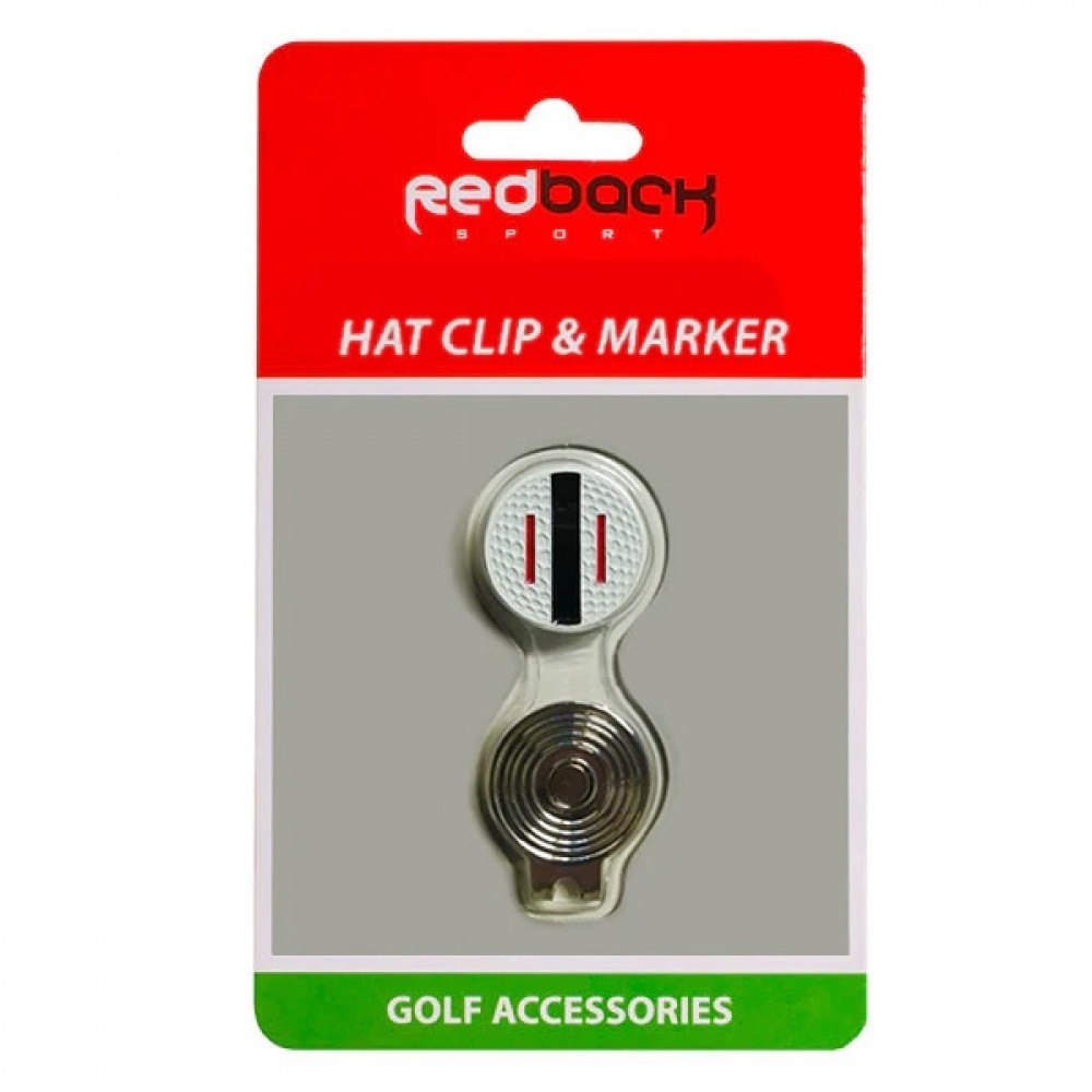 Redback Hat Clip & Marker - Thick Line | Golf Depot
