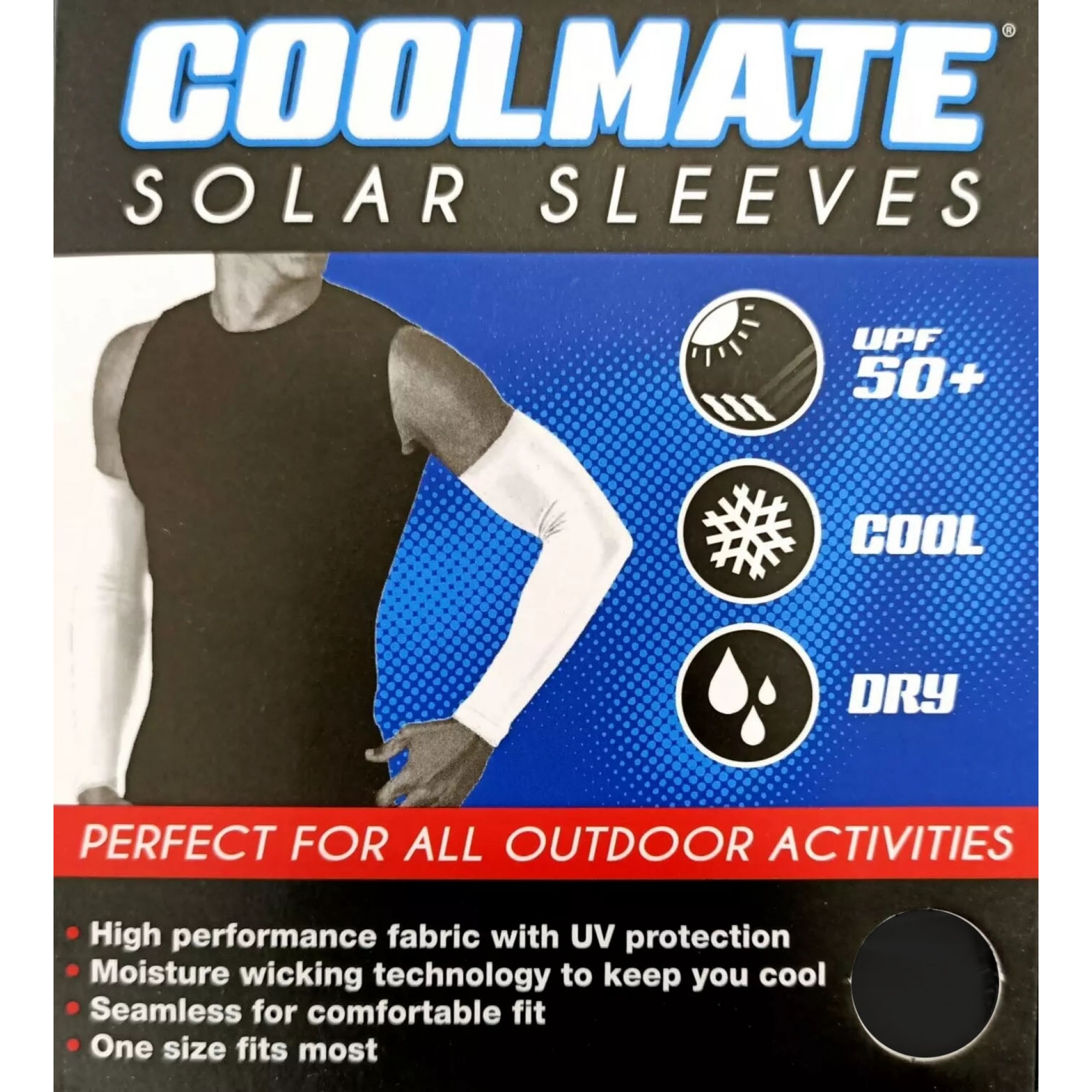 Coolmate Solar Sleeves One Size Fits All - Black | Golf Depot