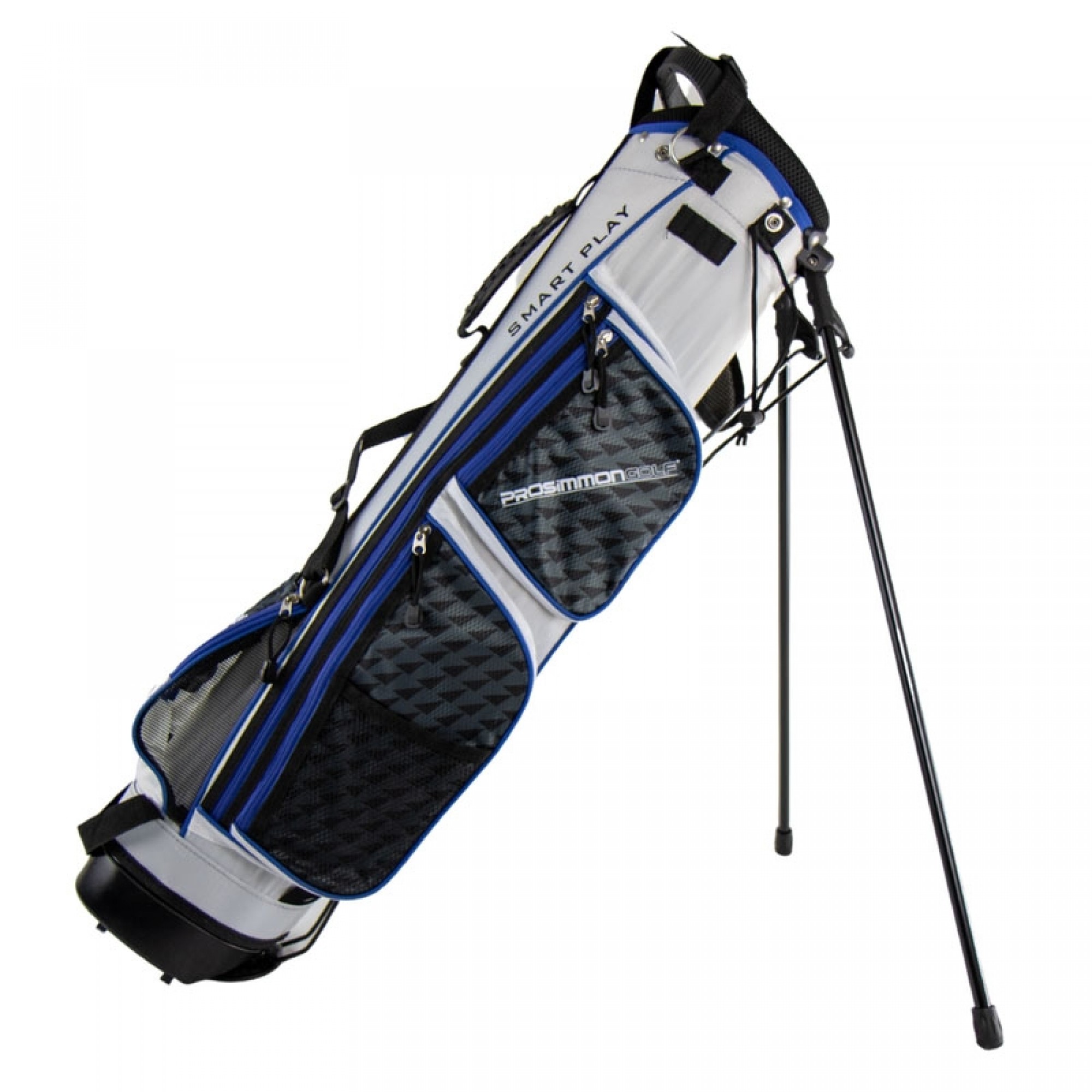 Prosimmon Smartplay Stand Bag Small - Grey/Royal Blue/White | Golf Depot